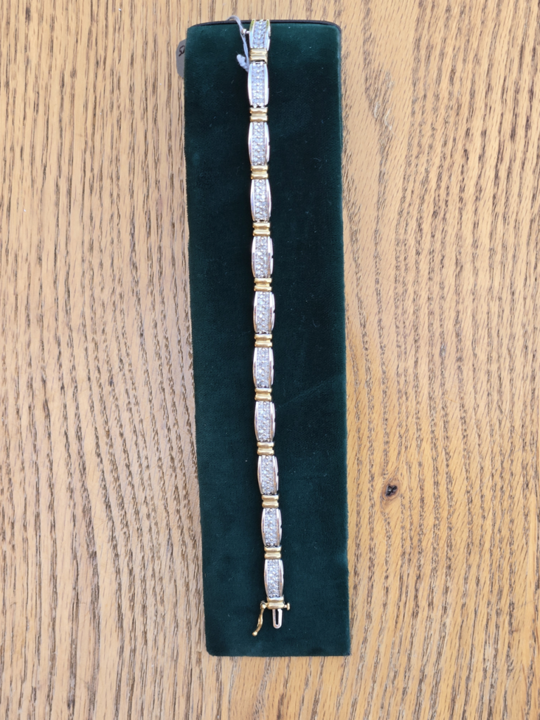 14K Two Tone Diamond Bracelet - Dan Doubet Jewelers